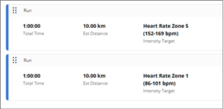 Estimated Distance for Workout Steps with Heart Rate based intensity ...