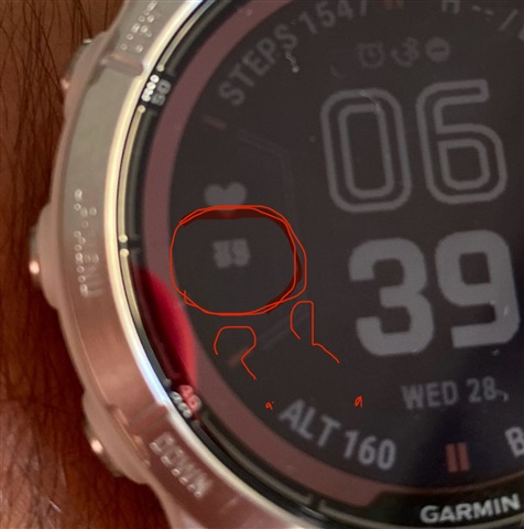 Strange symbol or lack of number when recalculating hr - fēnix 7 Series ...