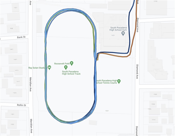 GPS recorded tracks showing straight lines during track workout - fēnix ...
