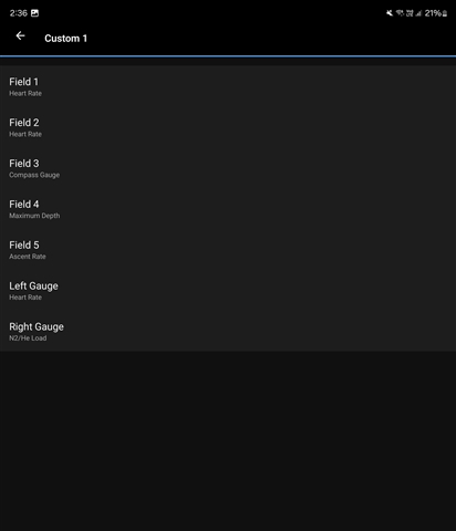Feature Request: Add T2 Transceiver data fields to custom layout - Descent Mk3 Series ...