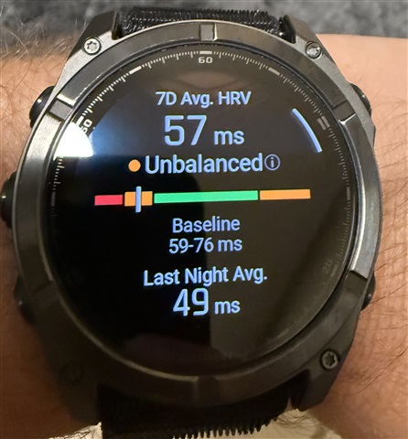 Difference in HRV range between Health Status and Training - fēnix 8 ...