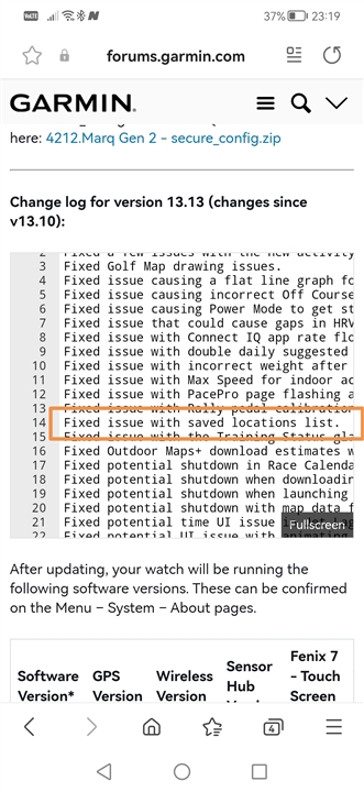 Saved locations - only 25 entries and a bug! - fēnix 6 Series ...
