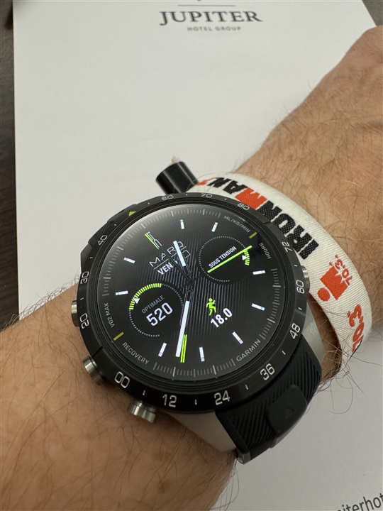 What’s the black needle on the default watch face of the Marq Athlete ...
